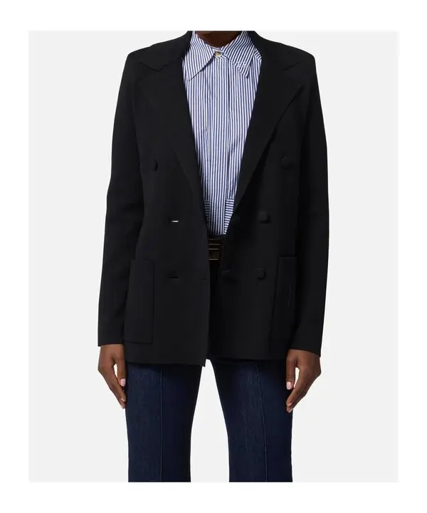 Elisabetta Franchi Double Breasted Knit Jacket