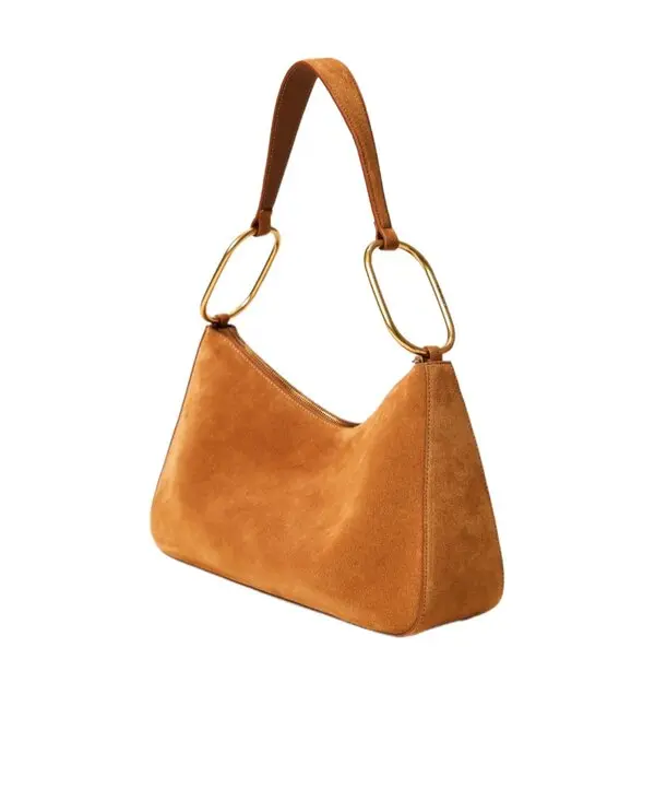 TWINSET Medium Liliane Shoulder Bag With Ring Detail - Bubinga Brown