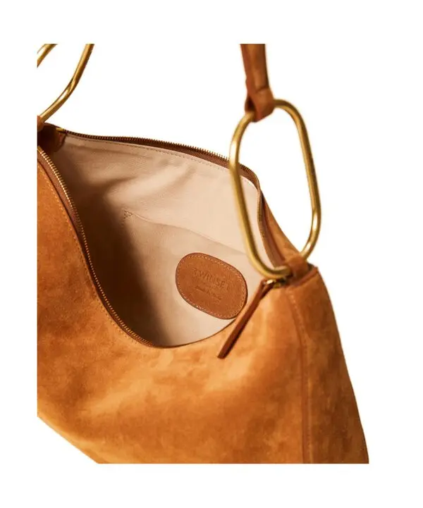 TWINSET Medium Liliane Shoulder Bag With Ring Detail - Bubinga Brown