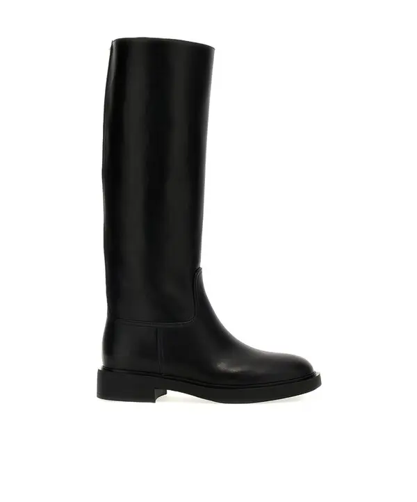 GIANVITO ROSSI Moka Round Toe Boots - Black