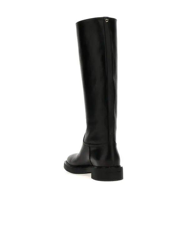 GIANVITO ROSSI Moka Round Toe Boots - Black