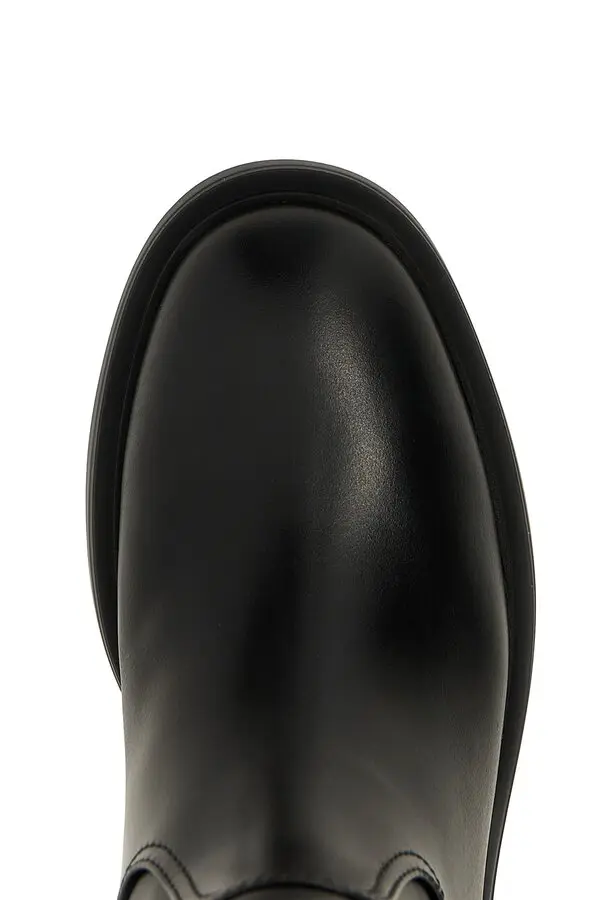 GIANVITO ROSSI Moka Round Toe Boots - Black