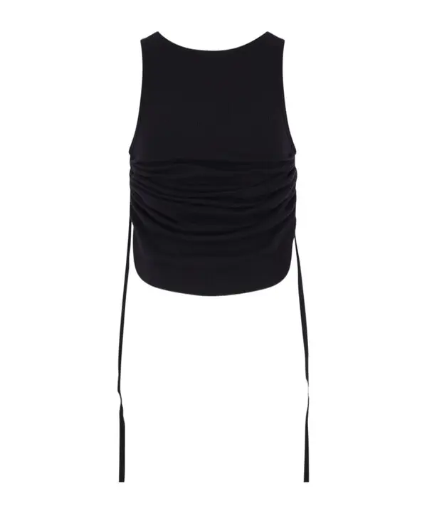 ANN DEMEULEMEESTER Sleeveless Top With Side Ties - Black