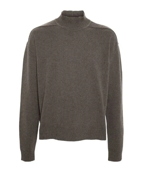 Rick Owens High-neck Brushed Jumper - Black
