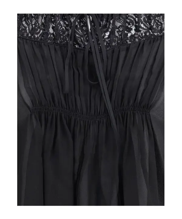 Chloé Cropped Lace-trimmed Top