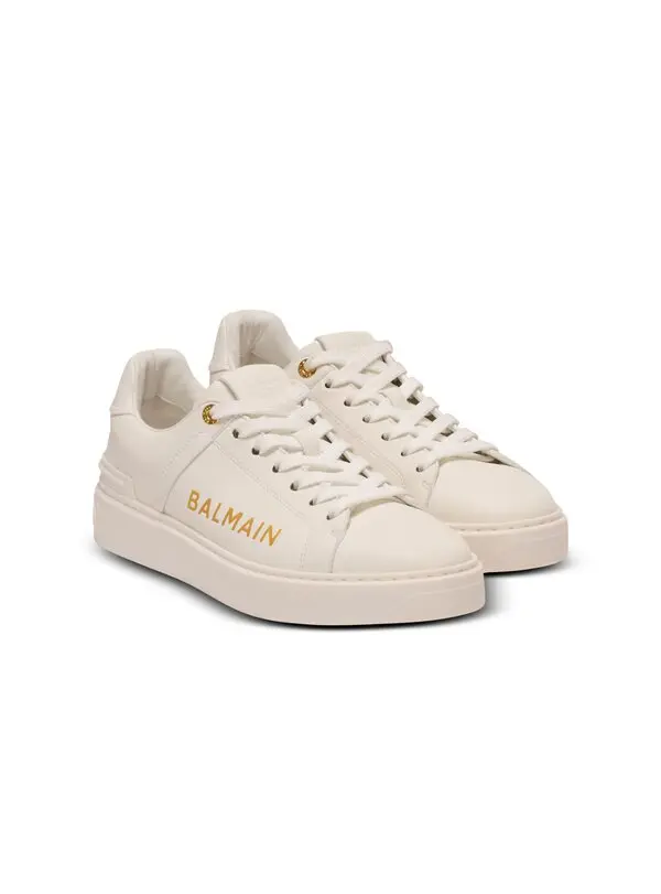 Balmain B-court Printed Trainers - White