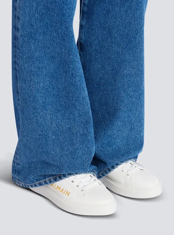 Balmain B-court Printed Trainers - White