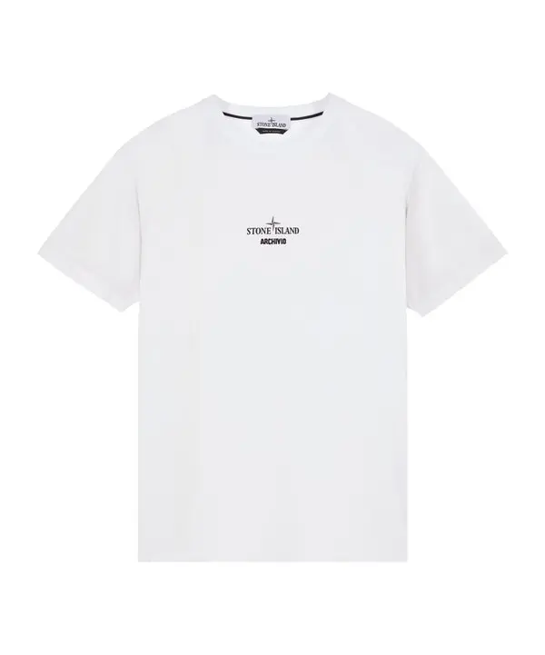 Stone Island Logo Printed Crewneck T-shirt