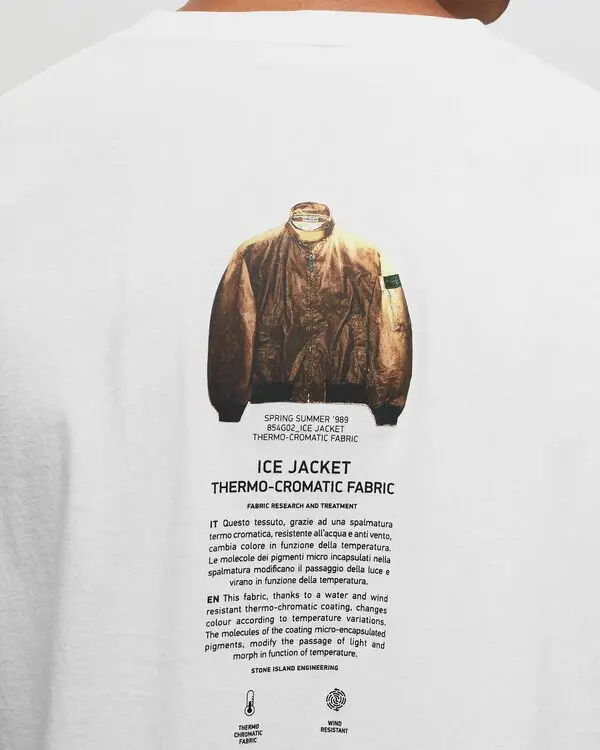 Stone Island Logo Printed Crewneck T-shirt