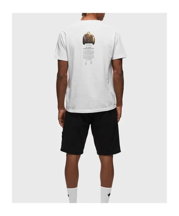 Stone Island Logo Printed Crewneck T-shirt - White