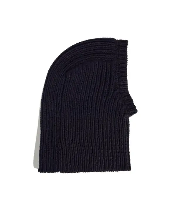 Y3 Ribbed Knit Balaclava With Embroidered Logo