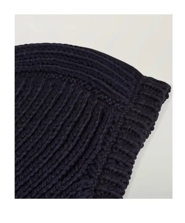 Y3 Ribbed Knit Balaclava With Embroidered Logo