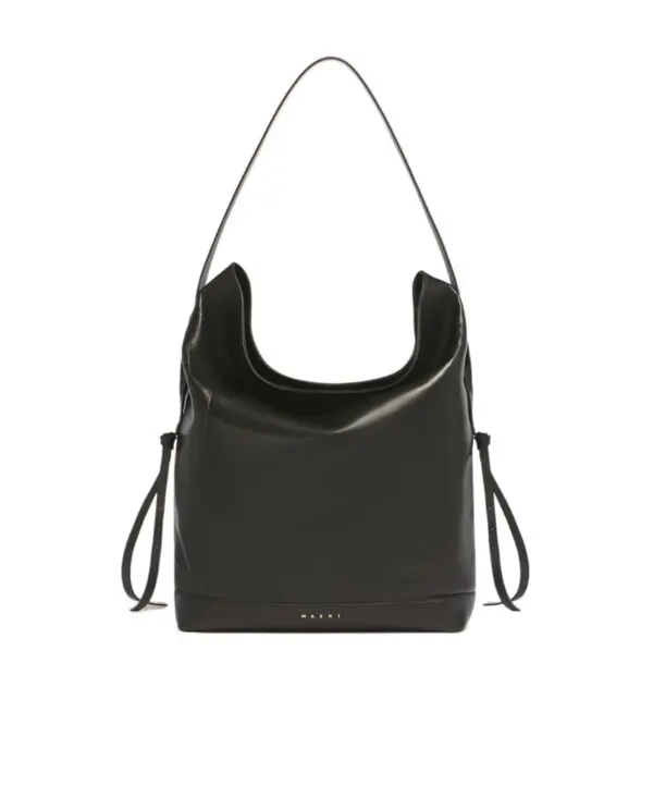 Marni Leather Pod 2.0 Large Hobo Bag - Black