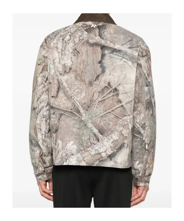 REPRESENT Quilted Jacket With Corduroy Collar - Neutrals/brown
