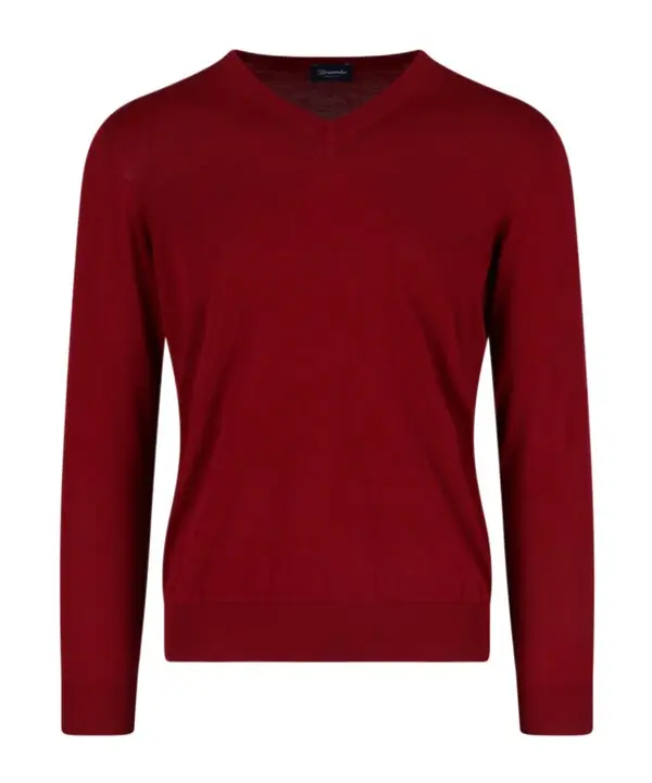 DRUMOHR V-neck Knit Pullover - Red