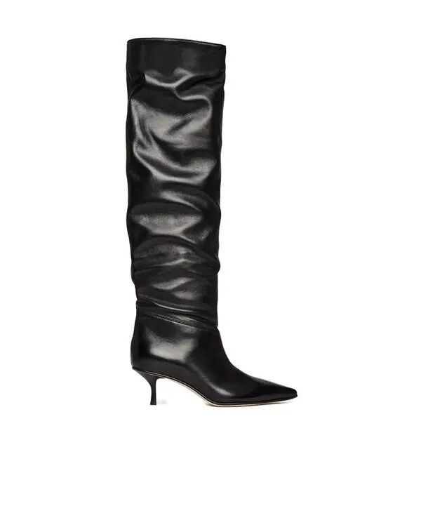 SCAROSSO Barbara Pointed-toe Boots - Black