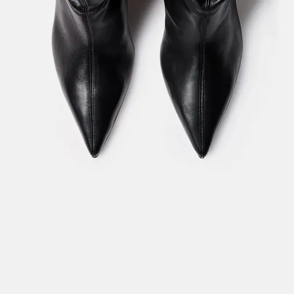 SCAROSSO Barbara Pointed-toe Boots - Black