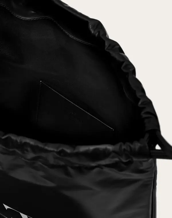Valentino Garavani Vltn Logo Print Drawstring Backpack