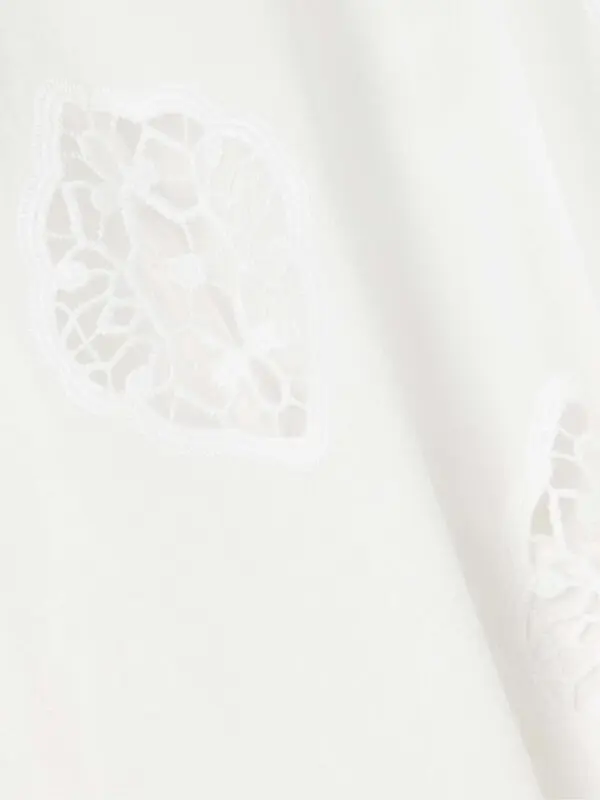 Erdem Sleeveless Embroidered Dress With Belt And Cape Effect