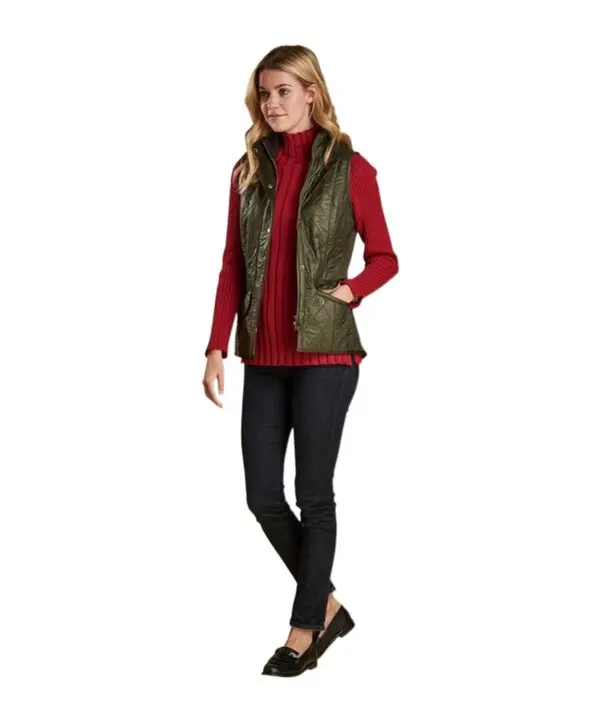Barbour Quilted Sleeveless Vest With High Neck
