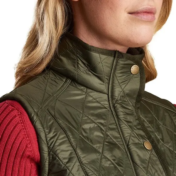 Barbour Quilted Sleeveless Vest With High Neck