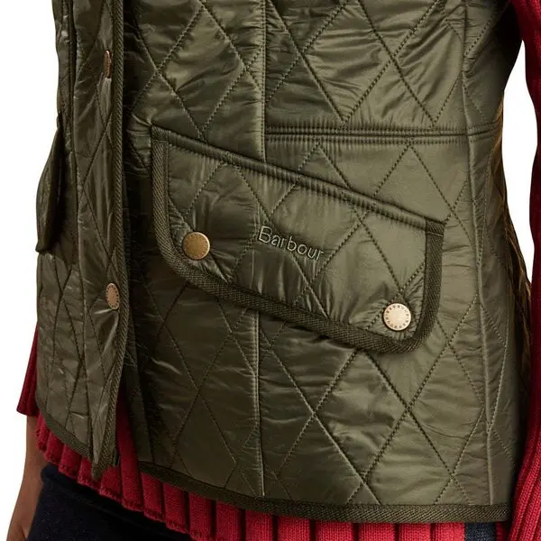 Barbour Quilted Sleeveless Vest With High Neck