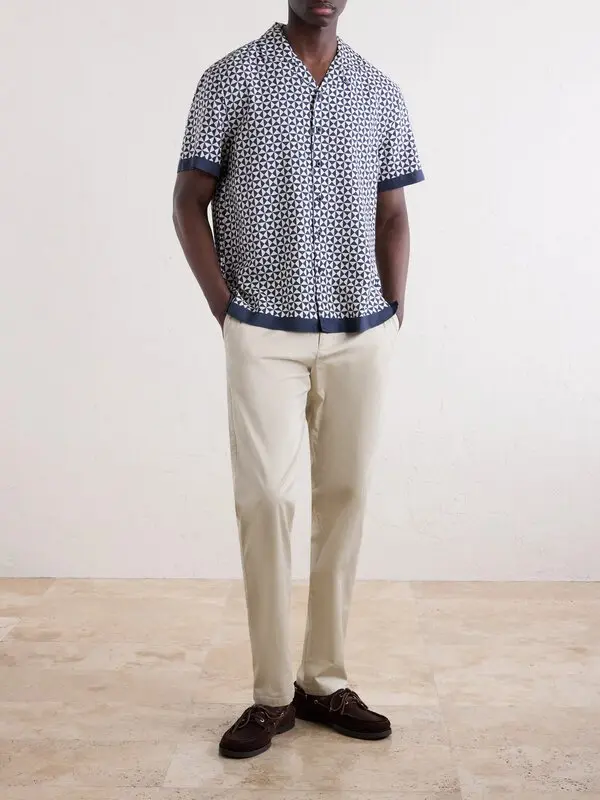 Onia Straight-leg Cotton-blend Trousers