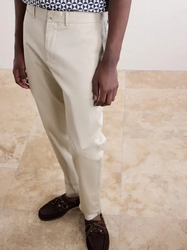 Onia Straight-leg Cotton-blend Trousers