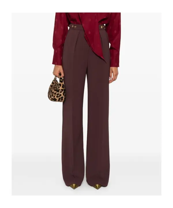 Elisabetta Franchi Embellished Crêpe Trousers