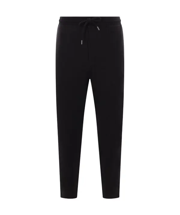 Brunello Cucinelli Drawstring Straight Leg Pants - Black