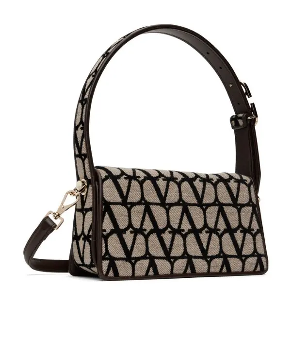 Valentino Garavani Le Grand Deuxième Logo Plaque Shoulder Bag - Black