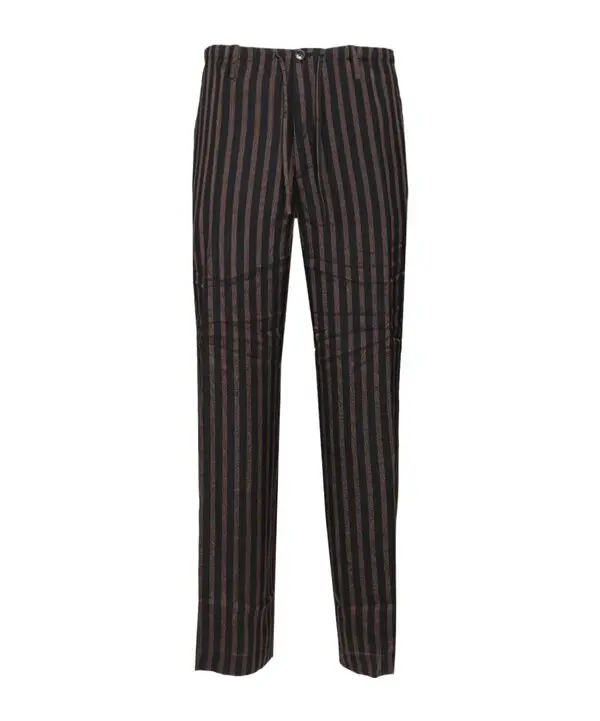 Dries Van Noten Striped Tailored Straight Leg Trousers
