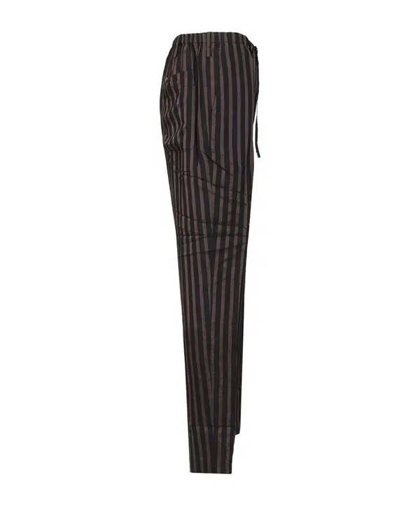 Dries Van Noten Striped Tailored Straight Leg Trousers