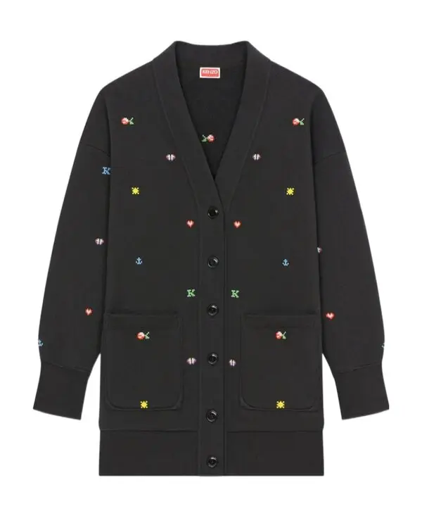 Kenzo Pixels" Embroidered Cardigan Dress
