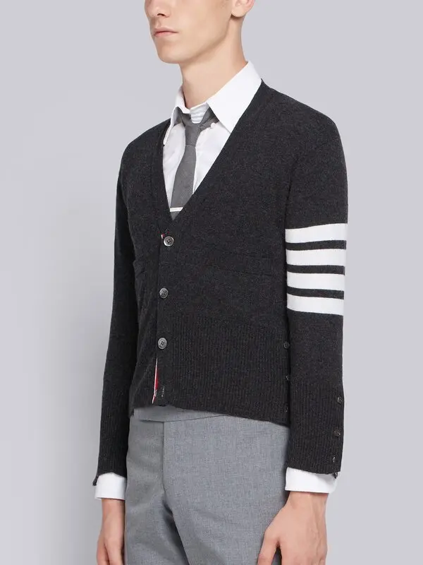 Thom Browne 4-bar Knitted Cardigan