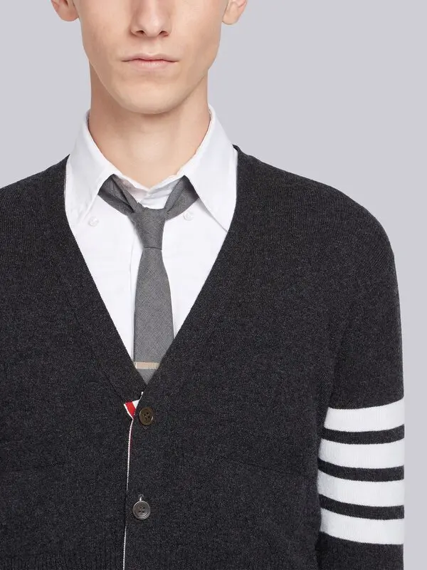 Thom Browne 4-bar Knitted Cardigan