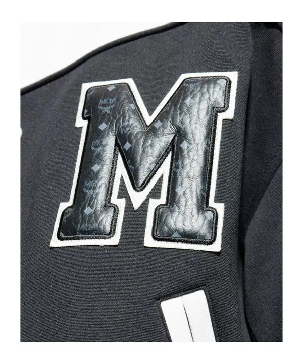 Mcm München Varsity Bomber Jacket - Black