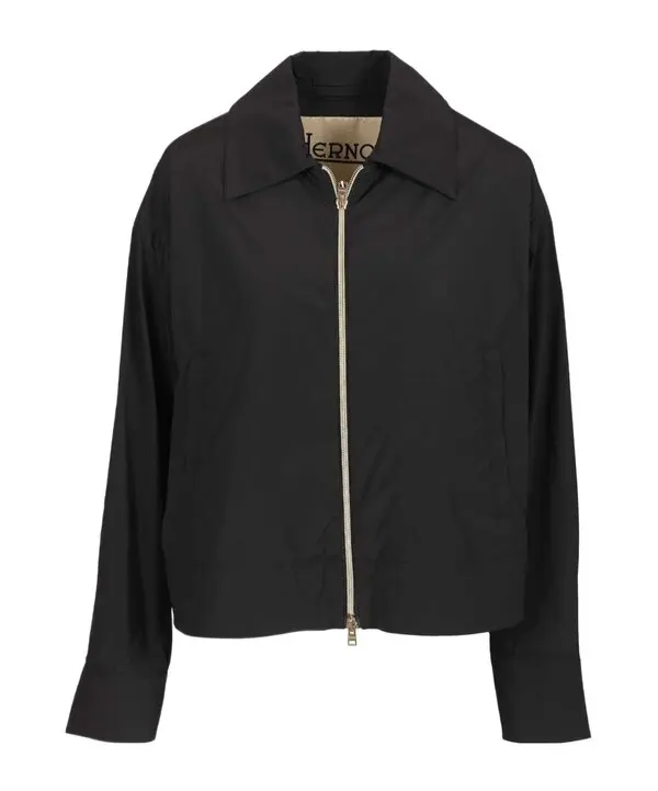 Herno Zip-up Collared Jacket - Black