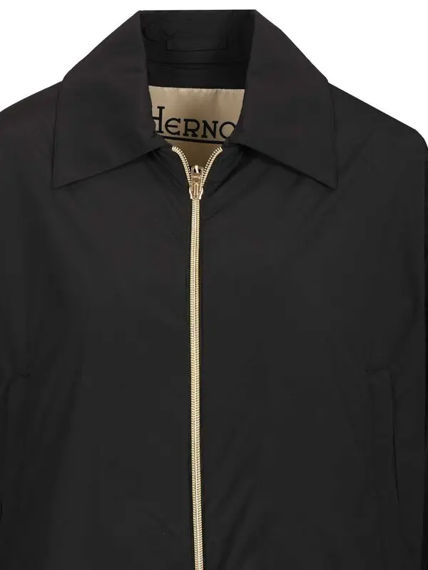 Herno Zip-up Collared Jacket - Black