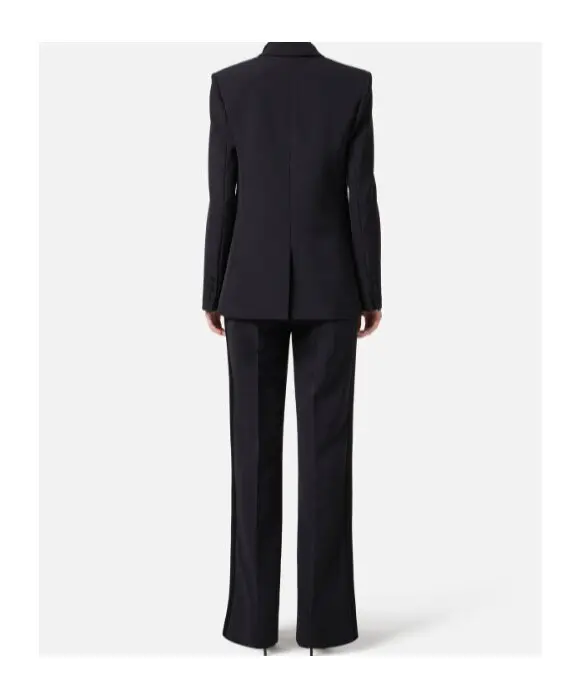 Elisabetta Franchi Tailored Trousers With Button Detail - Black