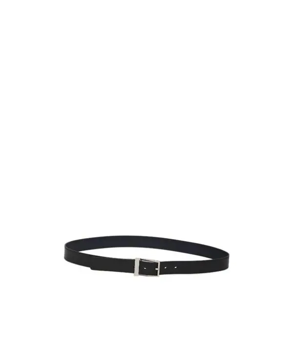 Dior Reversible Leather Belt - Black/navy Blue