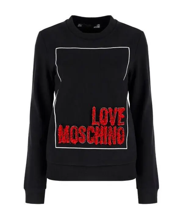 Moschino 3d Logo Sweatshirt - Black