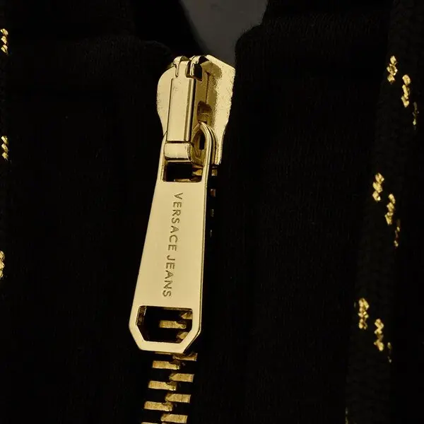 Versace Printed Logo Zip-up Hooded Jacket