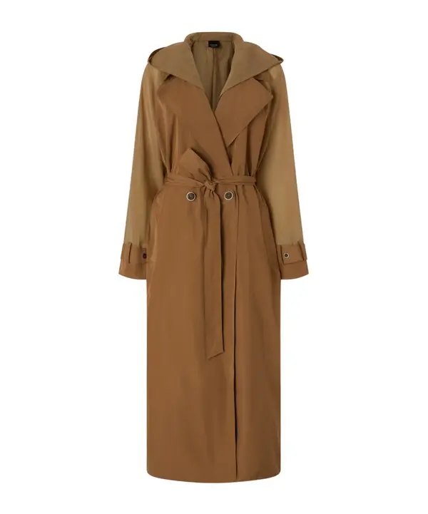 Pinko Sheer Insert Trench Coat - Brown