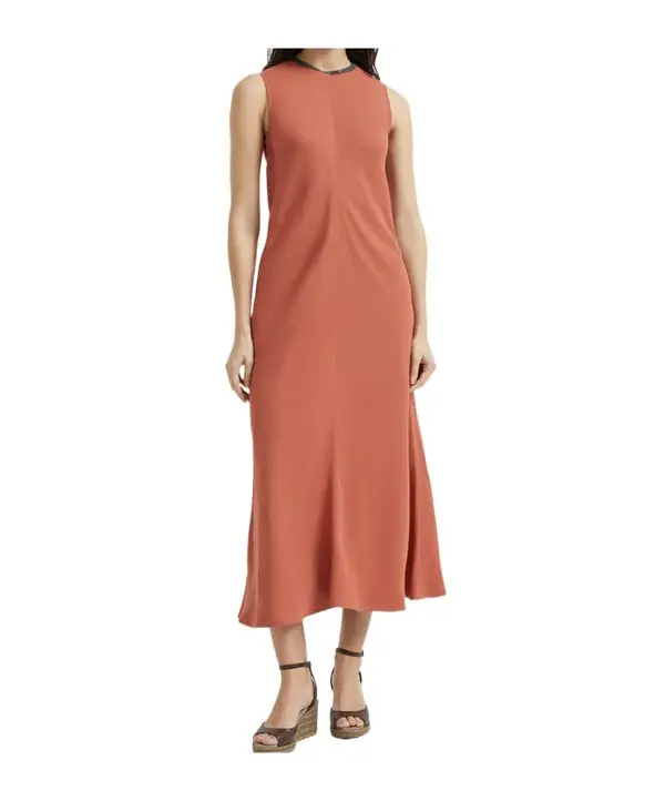 Brunello Cucinelli Monili Chain-detail Midi Dress