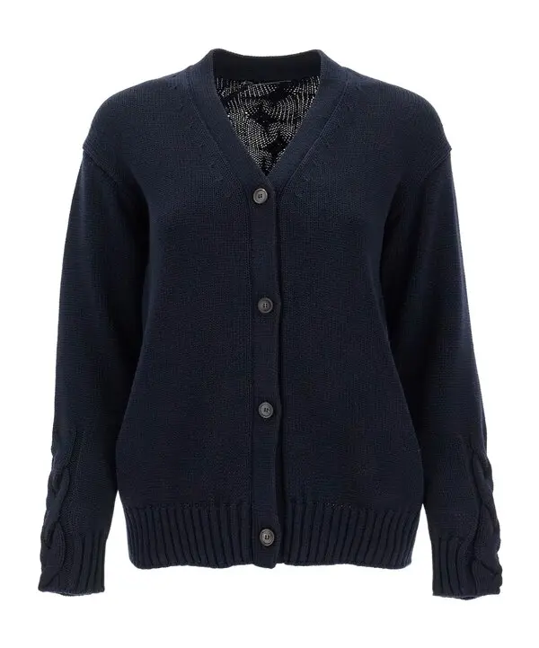 Max Mara Long-sleeved V-neck Cardigan