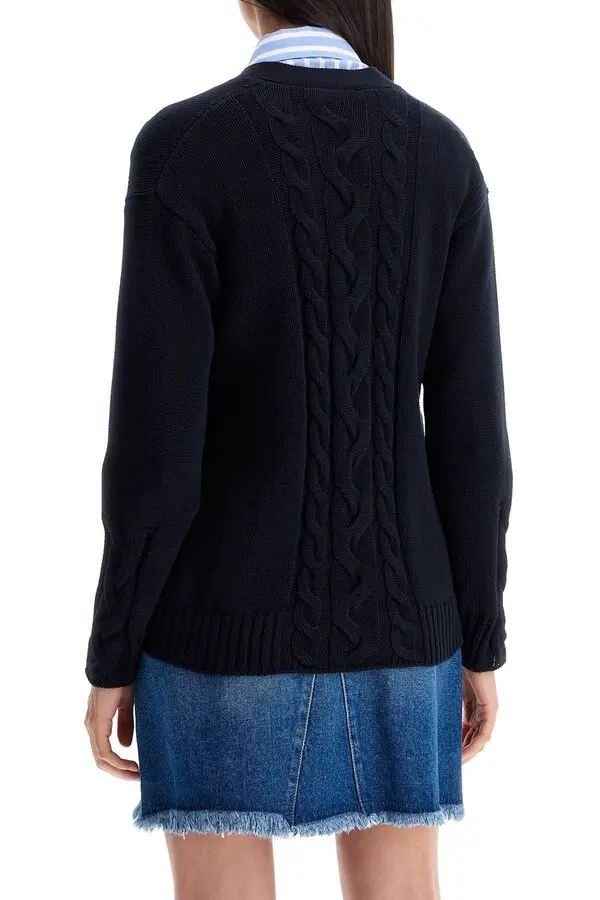 Max Mara Long-sleeved V-neck Cardigan