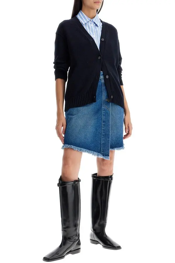 Max Mara Long-sleeved V-neck Cardigan