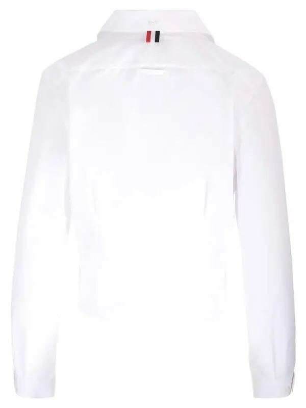 Thom Browne Long Sleeve Cropped Shirt