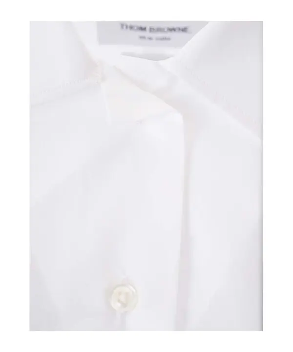 Thom Browne Long Sleeve Cropped Shirt